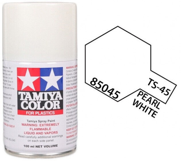 TS-45 Pearl White 100ml Tamiya Spraymaling | Hobbykongen AS